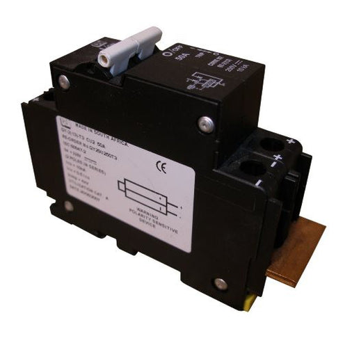 MidNite Solar 300 VDC MNEPV 50 Amp Din Rail Breaker | Polarized ...
