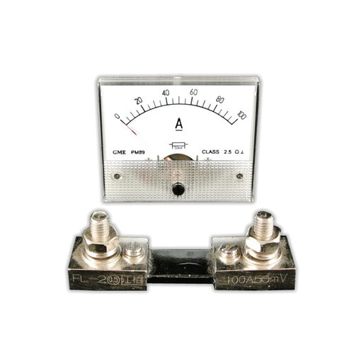 100 Amp DC Meter Analog Style with Shunt – Missouri Wind and Solar